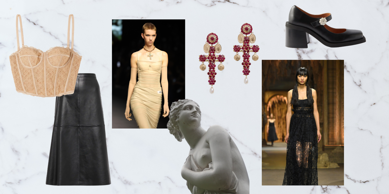 Lace and dark leather are trending as part of the Neo Goth aesthetic ...